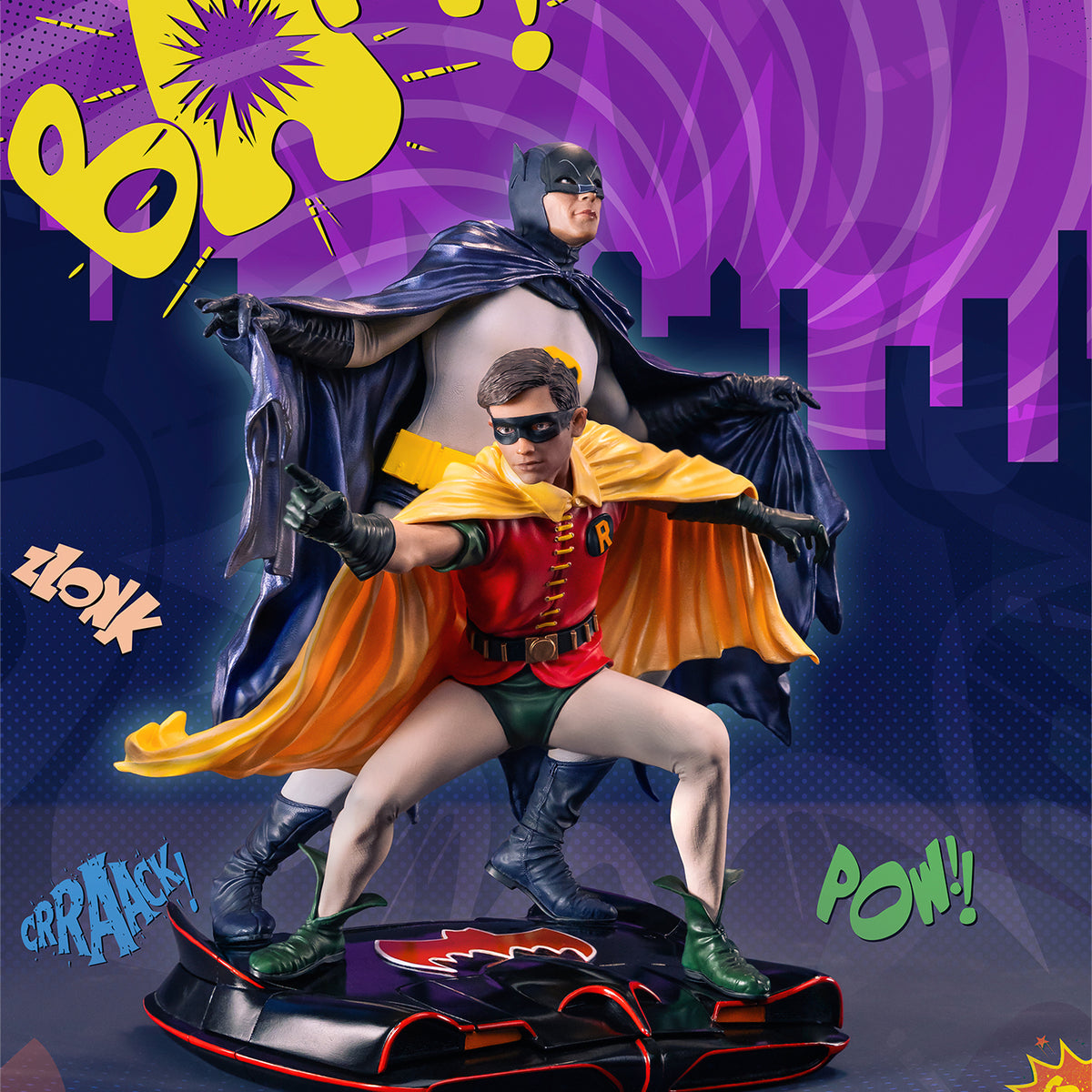 1966 Adam West & Burt Ward Batman & Robin 1/8 Scale Diorama Statue ...