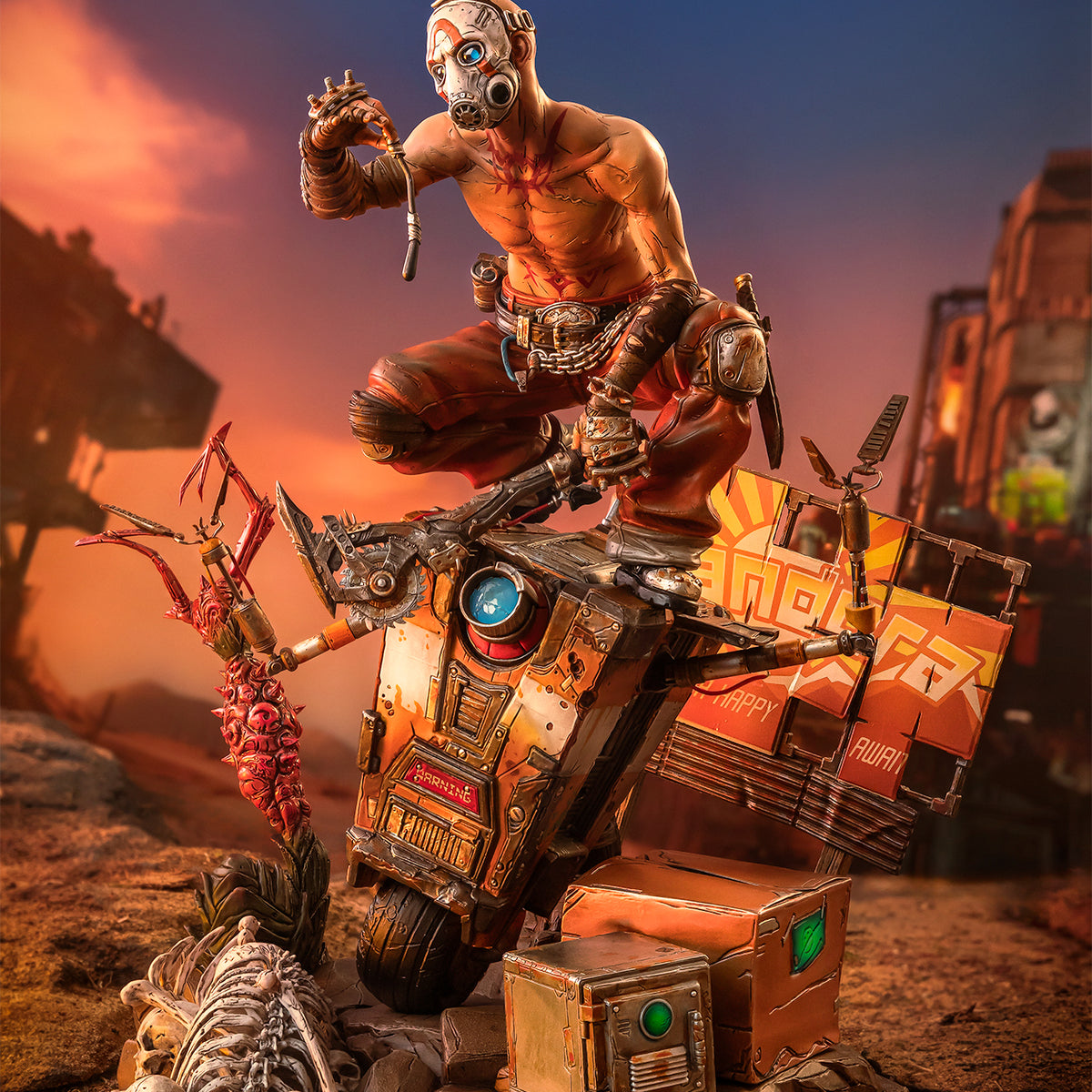 Borderlands Psycho Bandit & Claptrap 1/6 Scale Diorama Exclusive Editi ...