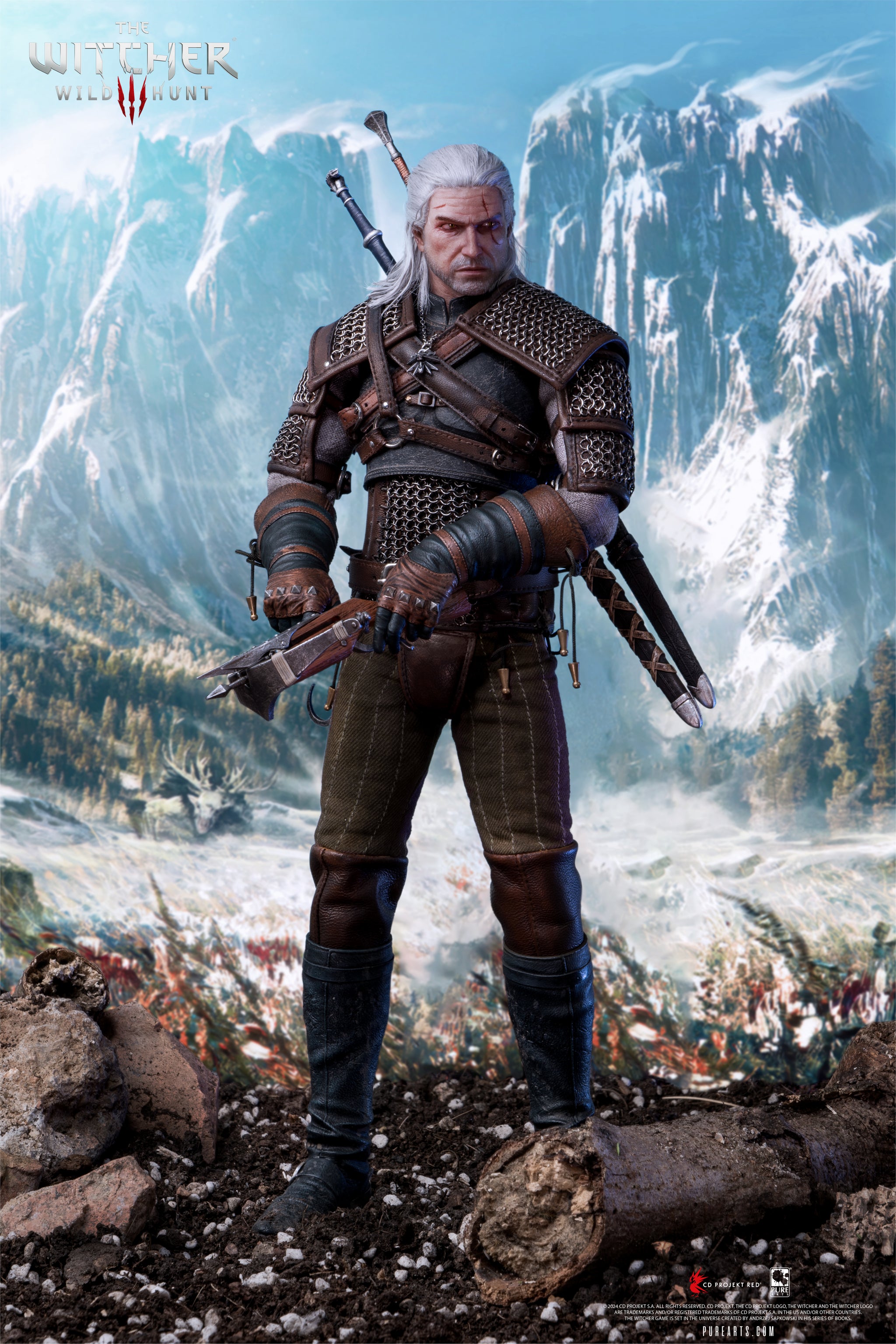 The Witcher 3: Wild Hunt Geralt of Rivia 1/6 Scale Premium Articulated ...