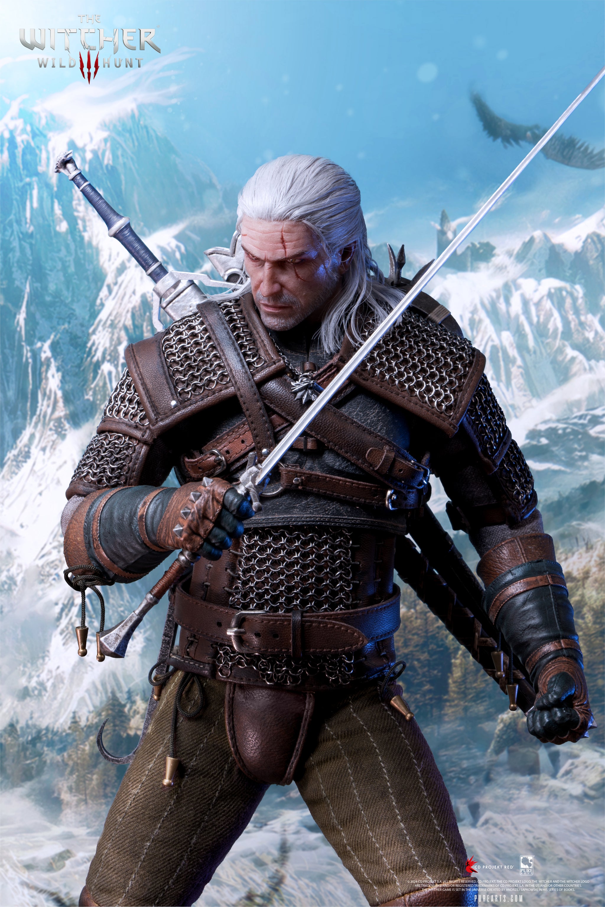 The Witcher 3: Wild Hunt Geralt of Rivia 1/6 Scale Premium Articulated ...