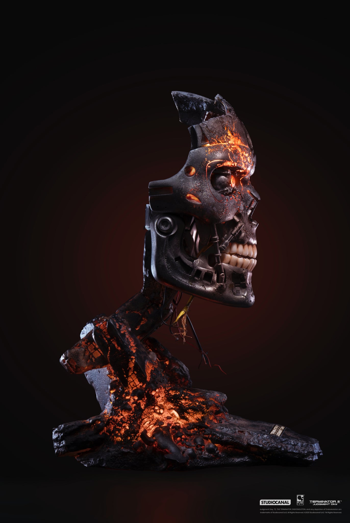 Terminator 2 Skull On Fire